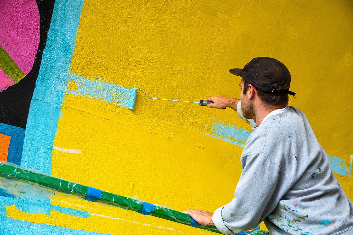 Camden Market 50 years mural. July 2024. - David Shillinglaw