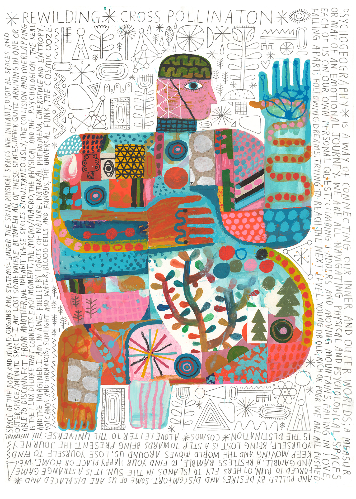 Rewilding. Body scan print. - David Shillinglaw